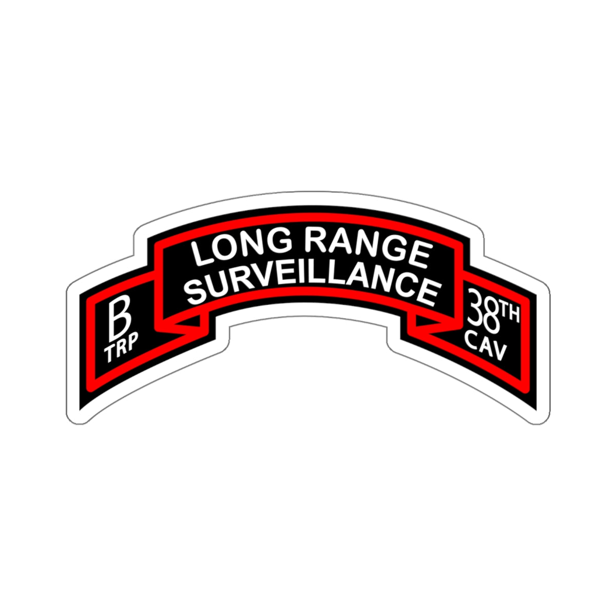 Kiss-Cut Stickers - SSI - B Trp, 38th Cavalry (Long Range Surveillance ...