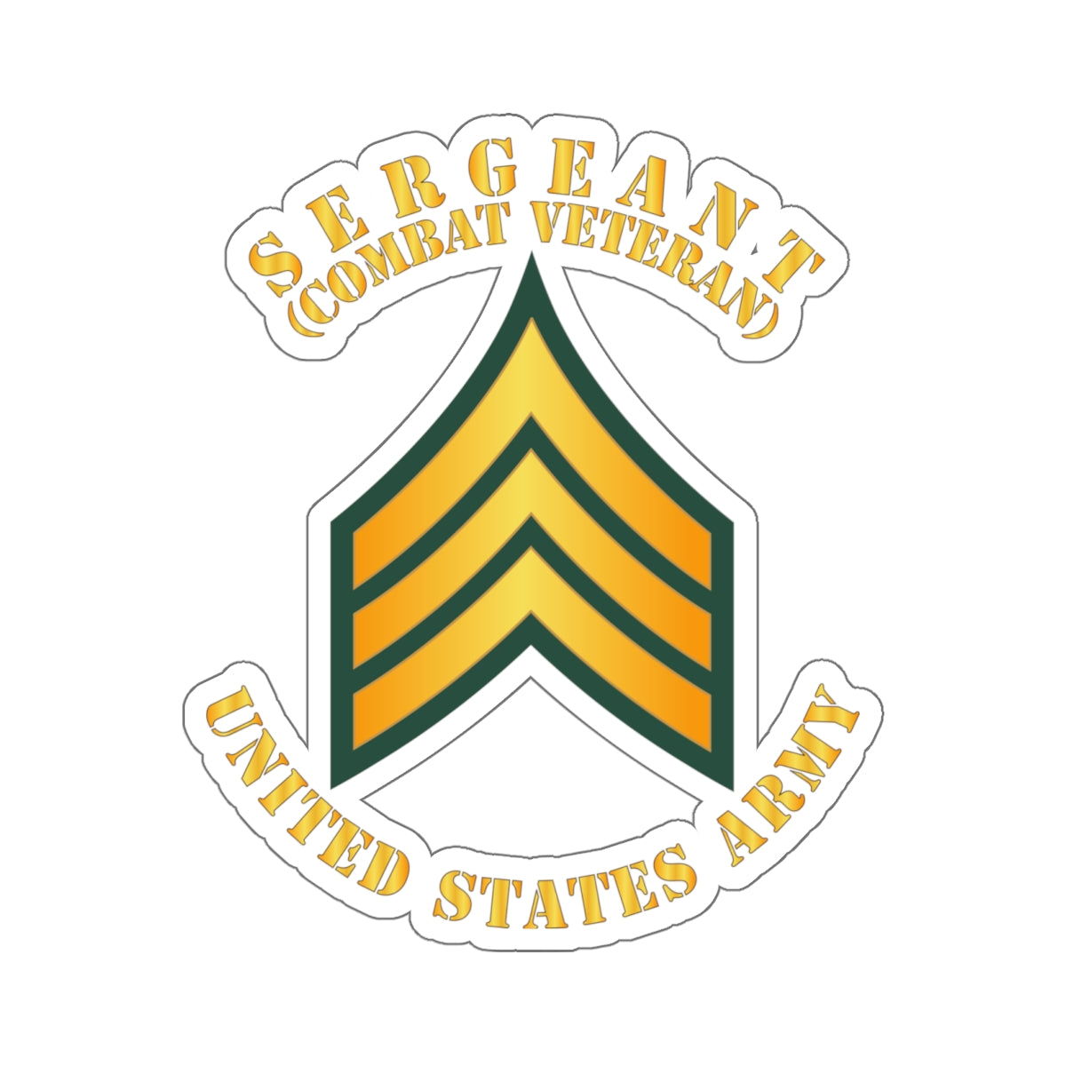 Kiss- Cut Stickers - Sergeant - SGT - Combat Veteran – MIP Brand Store