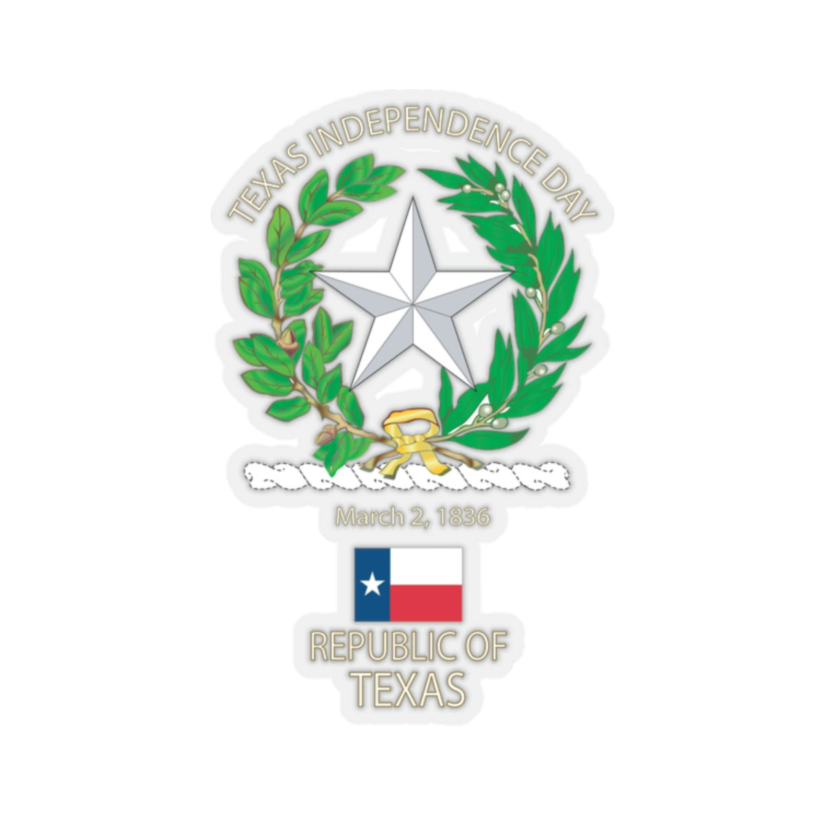 Kiss-Cut Stickers - Texas Independence Day - State Emblem X 300 – MIP ...