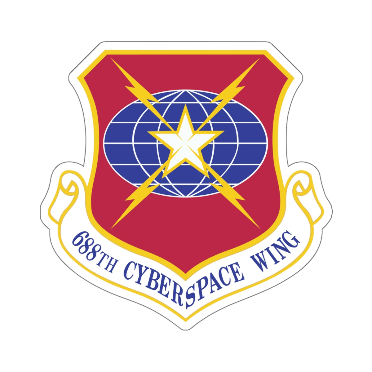 Kiss-Cut Stickers - USAF - 688th Cyberspace Wing wo Txt X 300 – MIP ...