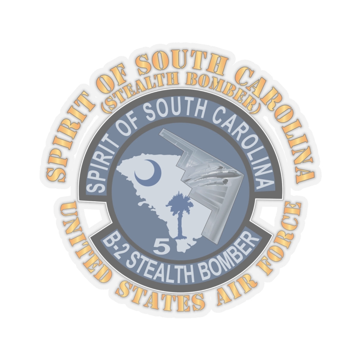 Kiss-Cut Stickers - USAF - B2 - Spirit of South Carolina Stealth Bombe ...