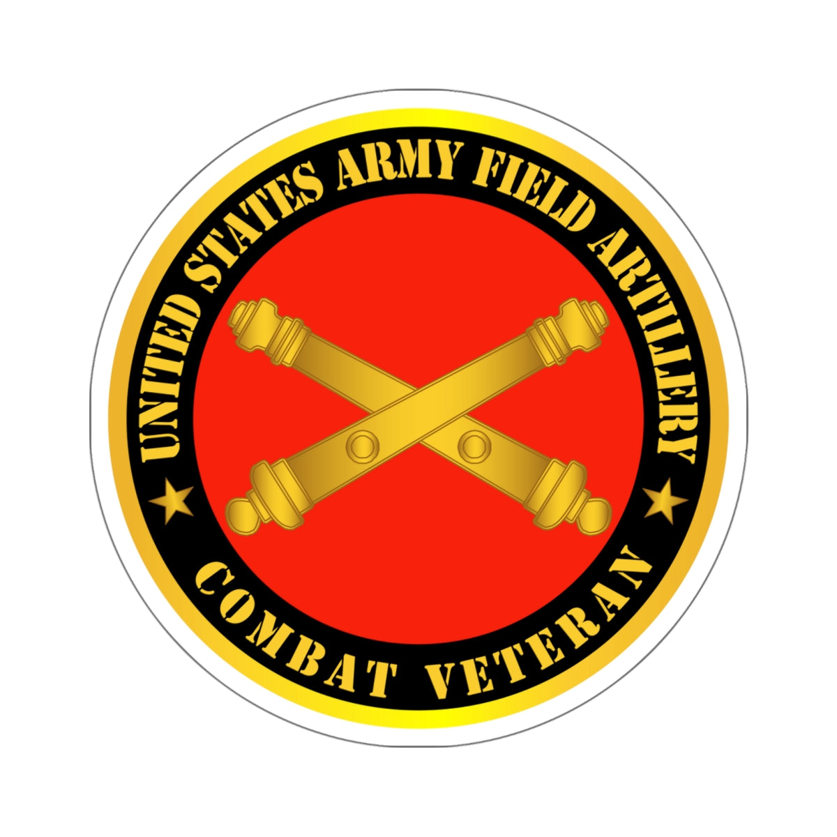 Kiss-Cut Stickers - US Army Field Artillery Combat Veteran w Branch – MIP Brand Store