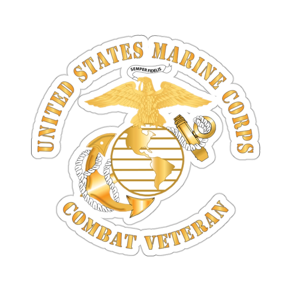 Kiss-Cut Stickers - USMC - Combat Veteran X 300 – MIP Brand Store