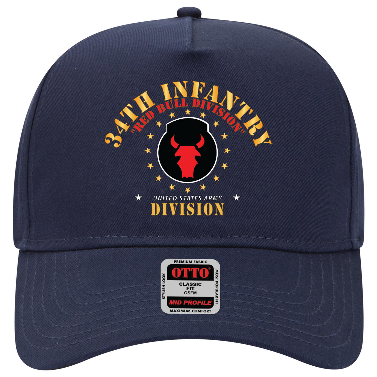 Baseball Cap - 34th Infantry Division - Red Bull Division at War X 300 ...