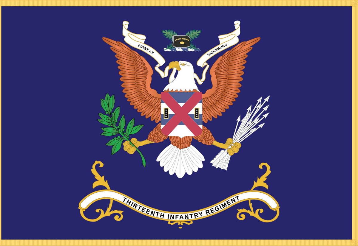 Rectangle Flags - Regimental Colors - 13th IR - FIRST AT VICKSBURG - F ...