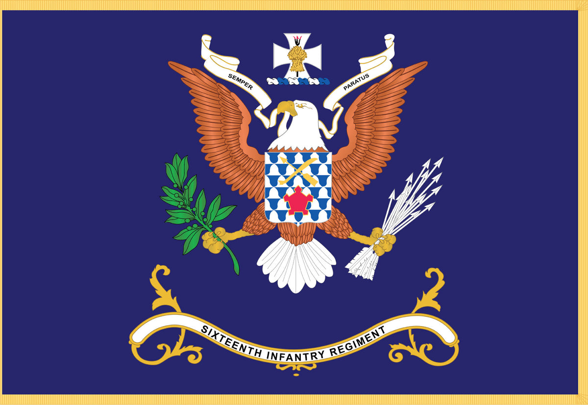 Rectangle Flags - Regimental Colors - 16th Infantry Regiment - SEMPER ...