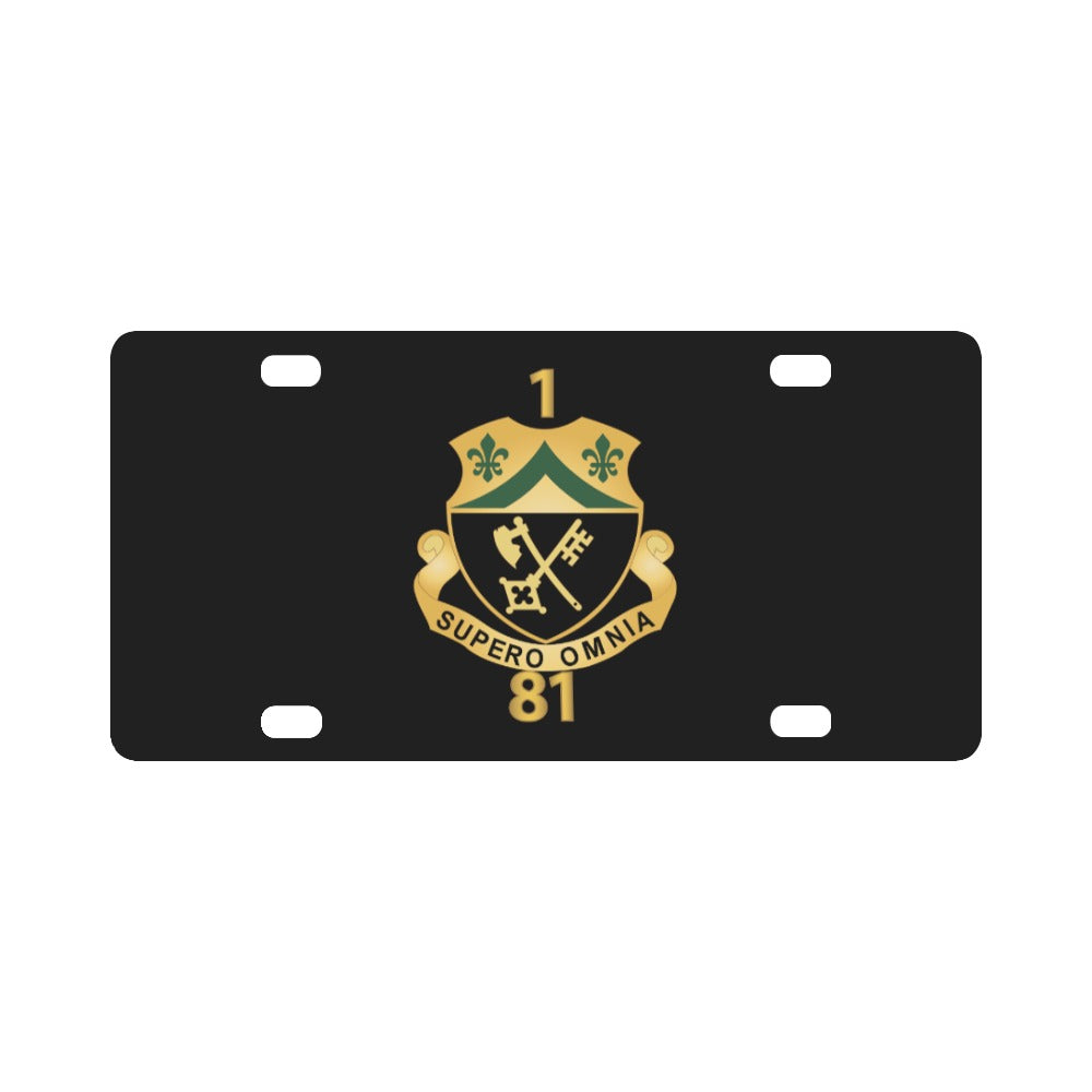 1st Battalion, 81st Armor - DUI w Regiment Number X 300 Classic Licens ...