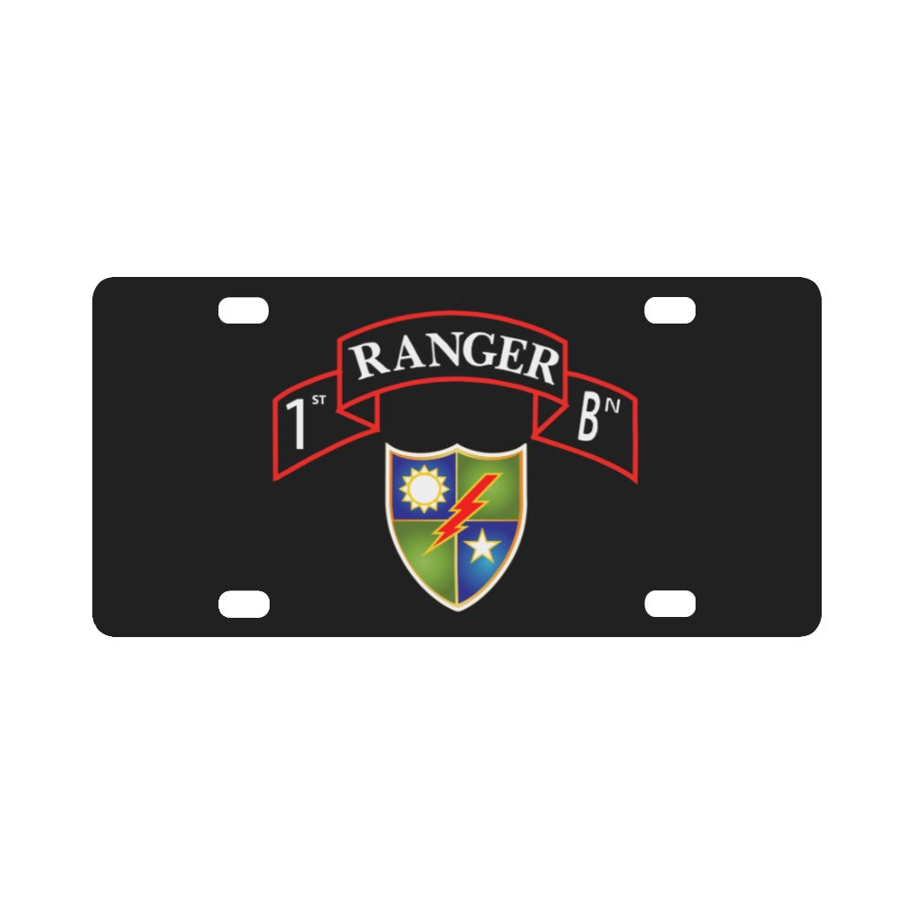 SOF - 1st Ranger Battalion Scroll with DUI X 300 Classic License Plate ...