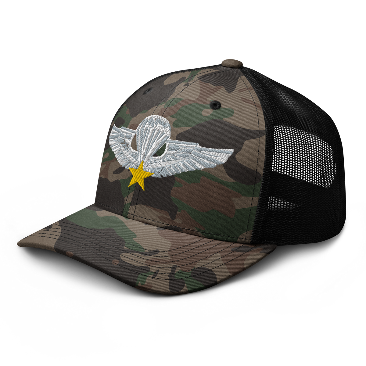 Camouflage trucker hat - Vietnam - Vietnam Airborne Qualification Badg ...