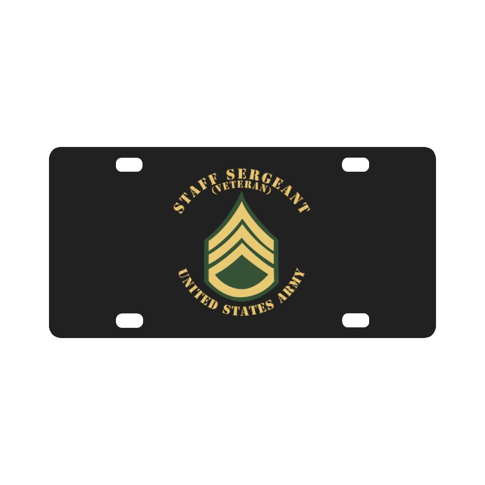 Army - Staff Sergeant - SSG - Veteran - Flat X 300 Classic License Pla ...