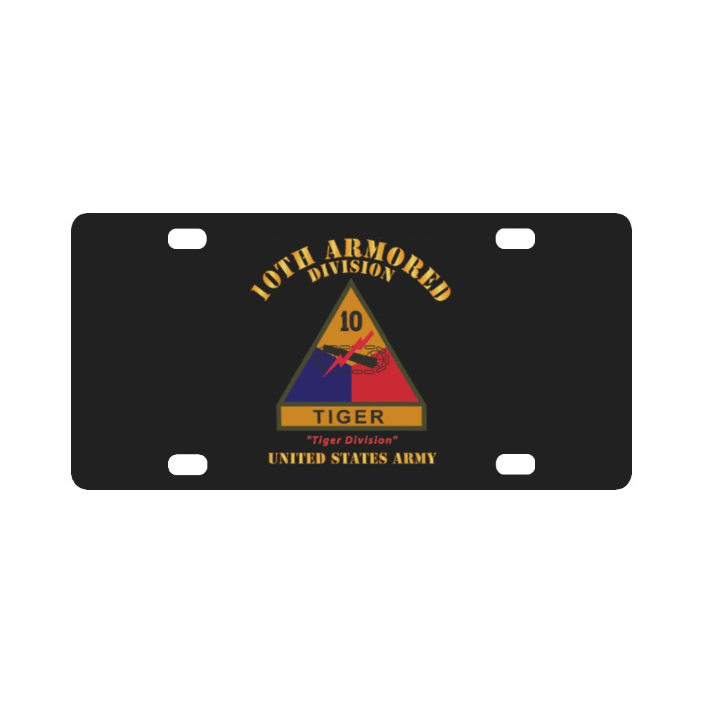 Army - SSI - 10th Armored Division w Name Tape - Tiger Division - US A ...