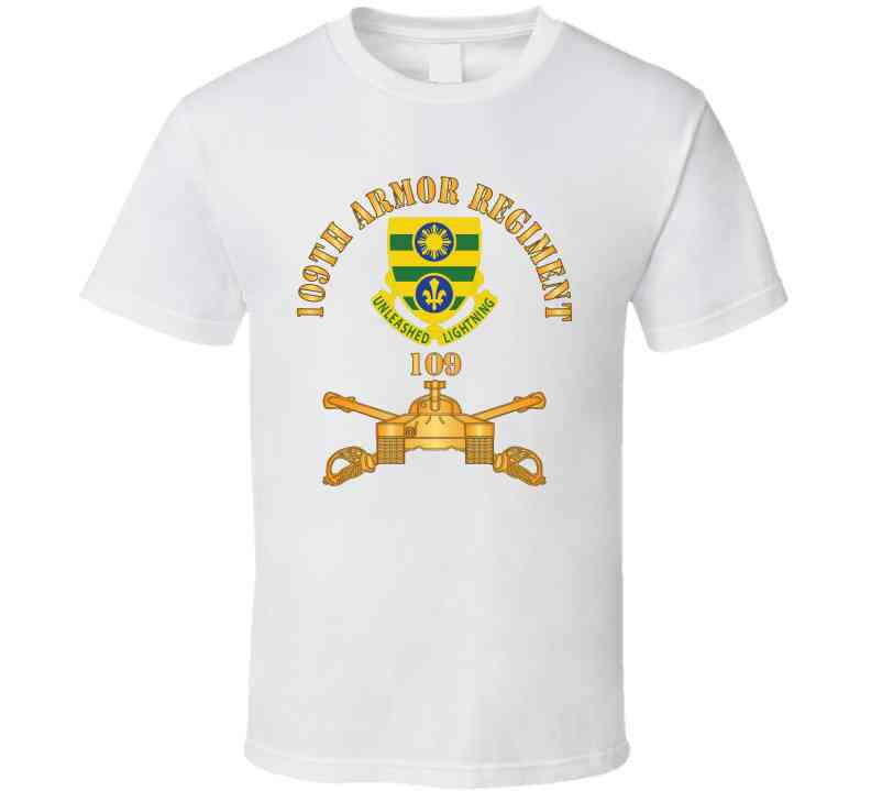 109th Armor Regiment - Dui W Ar Branch X 300 Classic T Shirt, Crewneck ...