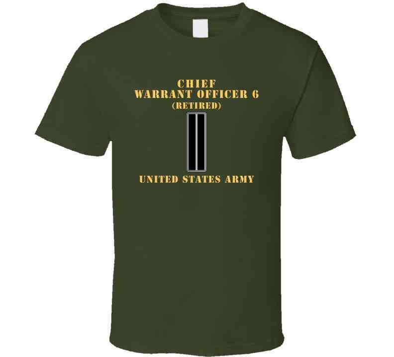 Army - Chief Warrant Officer 6 - Cw06 - Retired - Flat - X 300 T Shirt ...