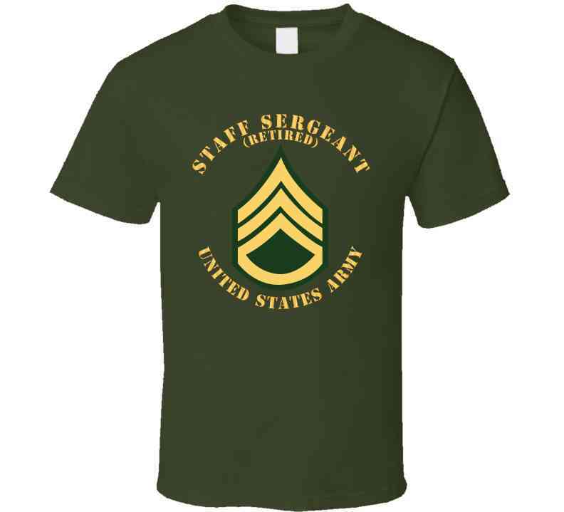 Army - Staff Sergeant - Ssg - Retired - Flat X 300 T Shirt – MIP Brand ...