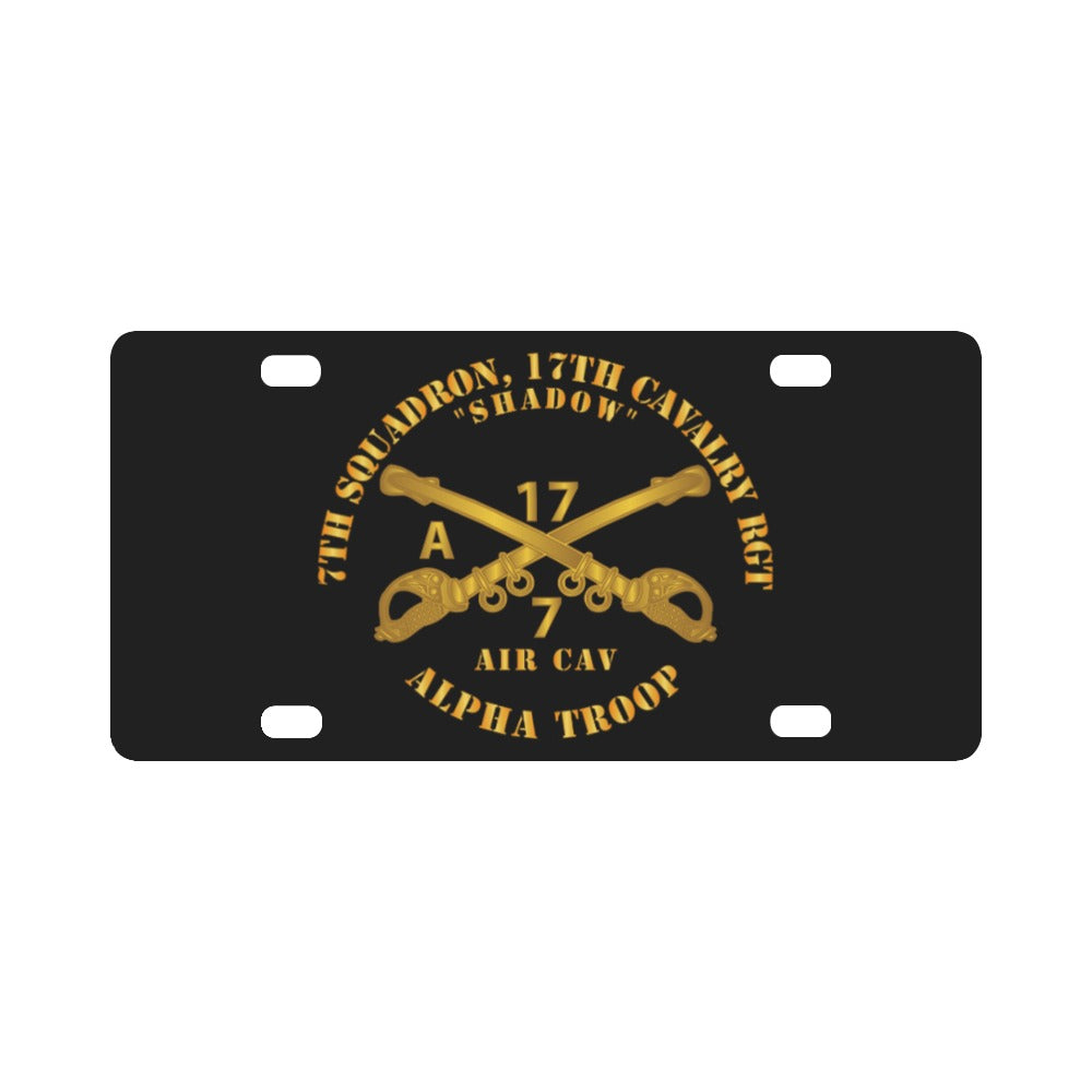 Army - 7th Sqn 17th Cav Regt - Alpha Trp - Shadow Classic License Plat ...