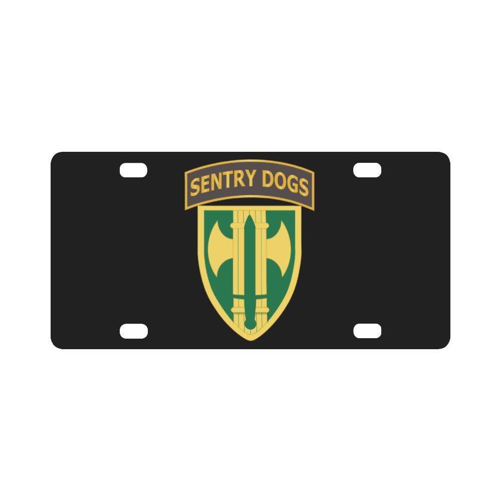 Army - 18th MP Brigade - Sentry Dogs Tab wo Txt Classic License Plate ...
