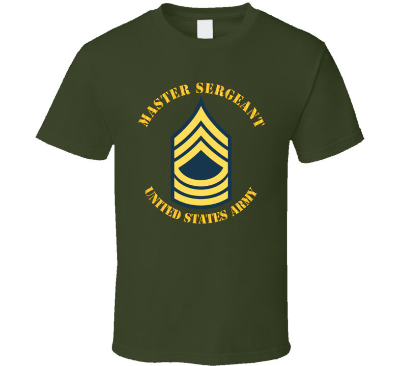 Army - Enlisted - MSG - Master Sergeant - Blue Classic T Shirt – MIP ...