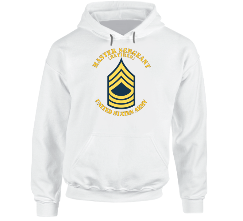 Army - Enlisted - MSG - Master Sergeant - Blue - Retired Hoodie – MIP ...