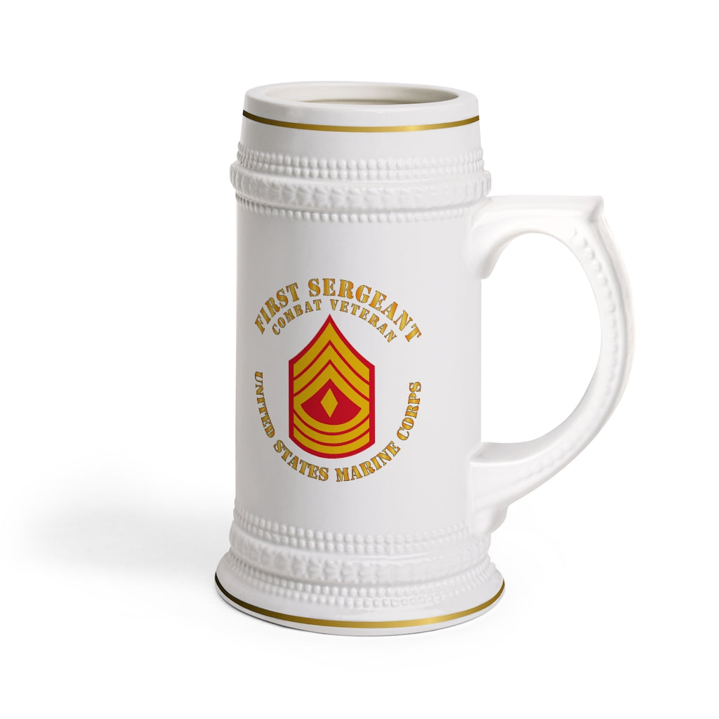 Beer Stein Mug - USMC - First Sergeant - Combat Veteran X 300 – MIP ...