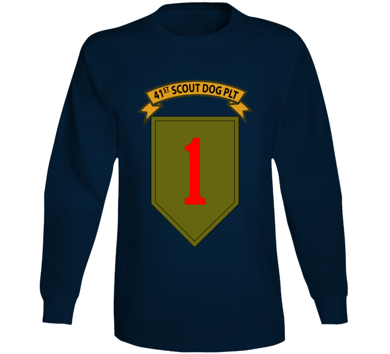 Army - 41st Scout Dog Platoon, 1st Infantry Div Long Sleeve – MIP Brand ...