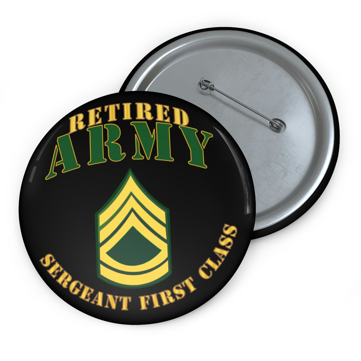 Custom Pin Buttons - Army - ARMY - SFC - Retired – MIP Brand Store
