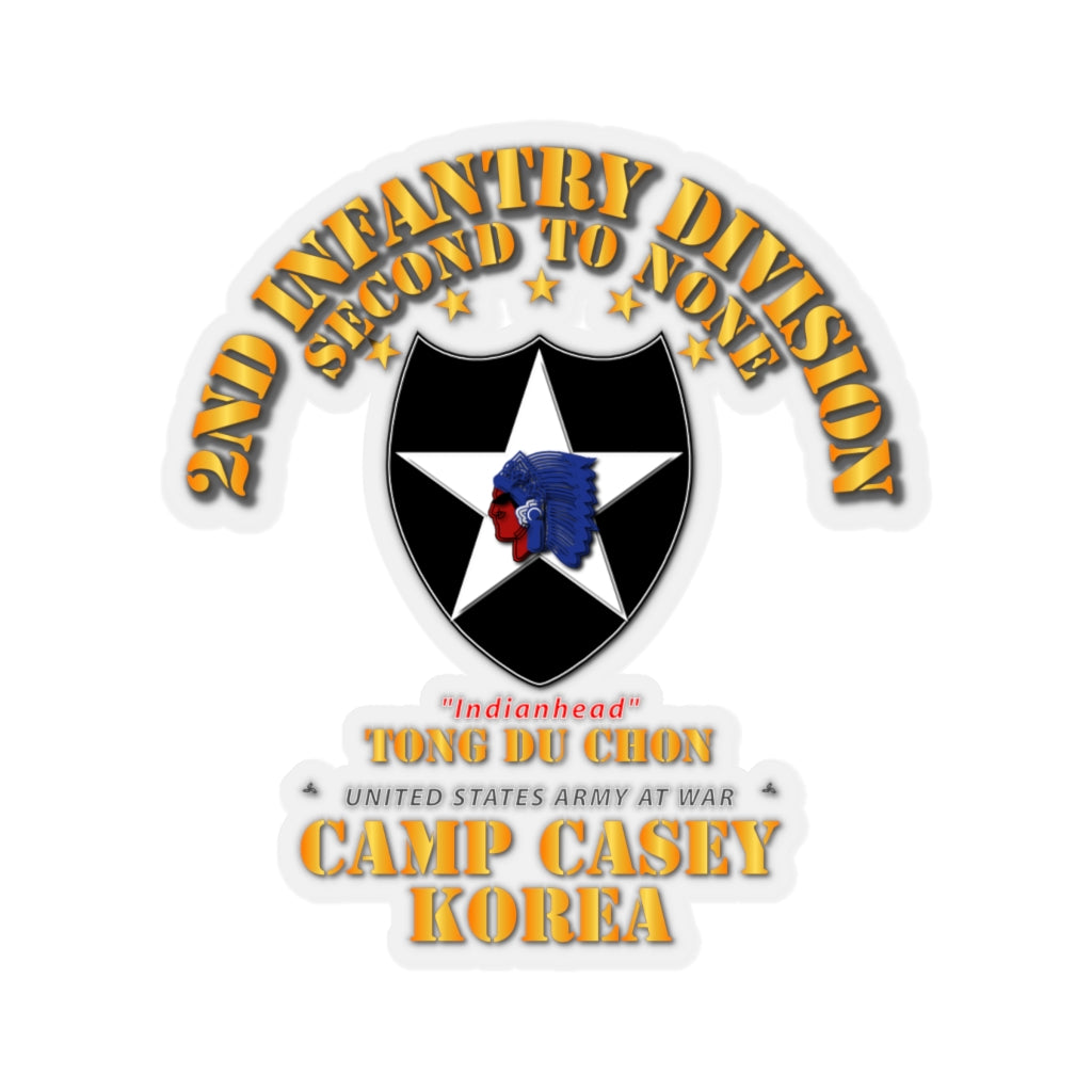 Kiss-Cut Stickers - 2nd Infantry Div - Camp Casey Korea - Tong Du Chon ...