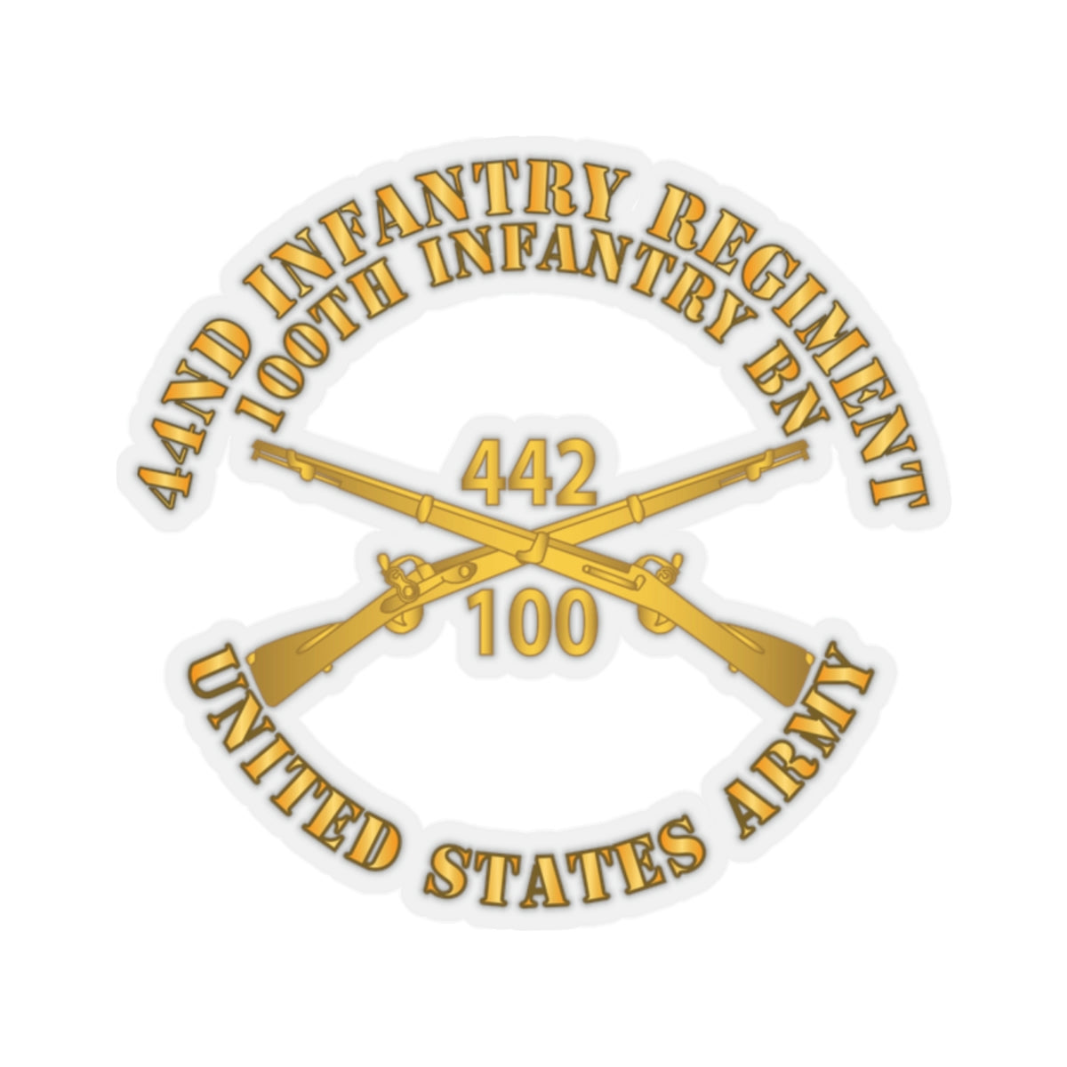 Kiss-Cut Stickers - 442nd Infantry Regiment - 100th Infantry Battalion ...