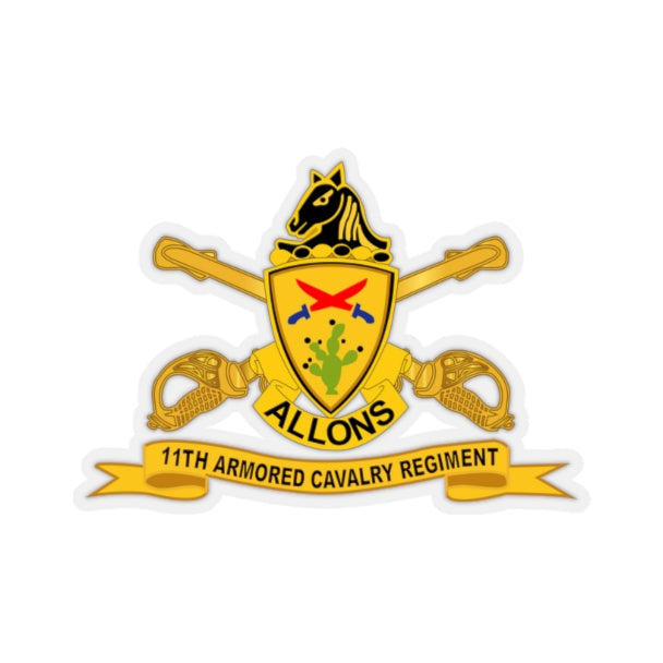 Kiss-Cut Stickers - Army - 11th Armored Cavalry Regiment w Br - Ribbon ...