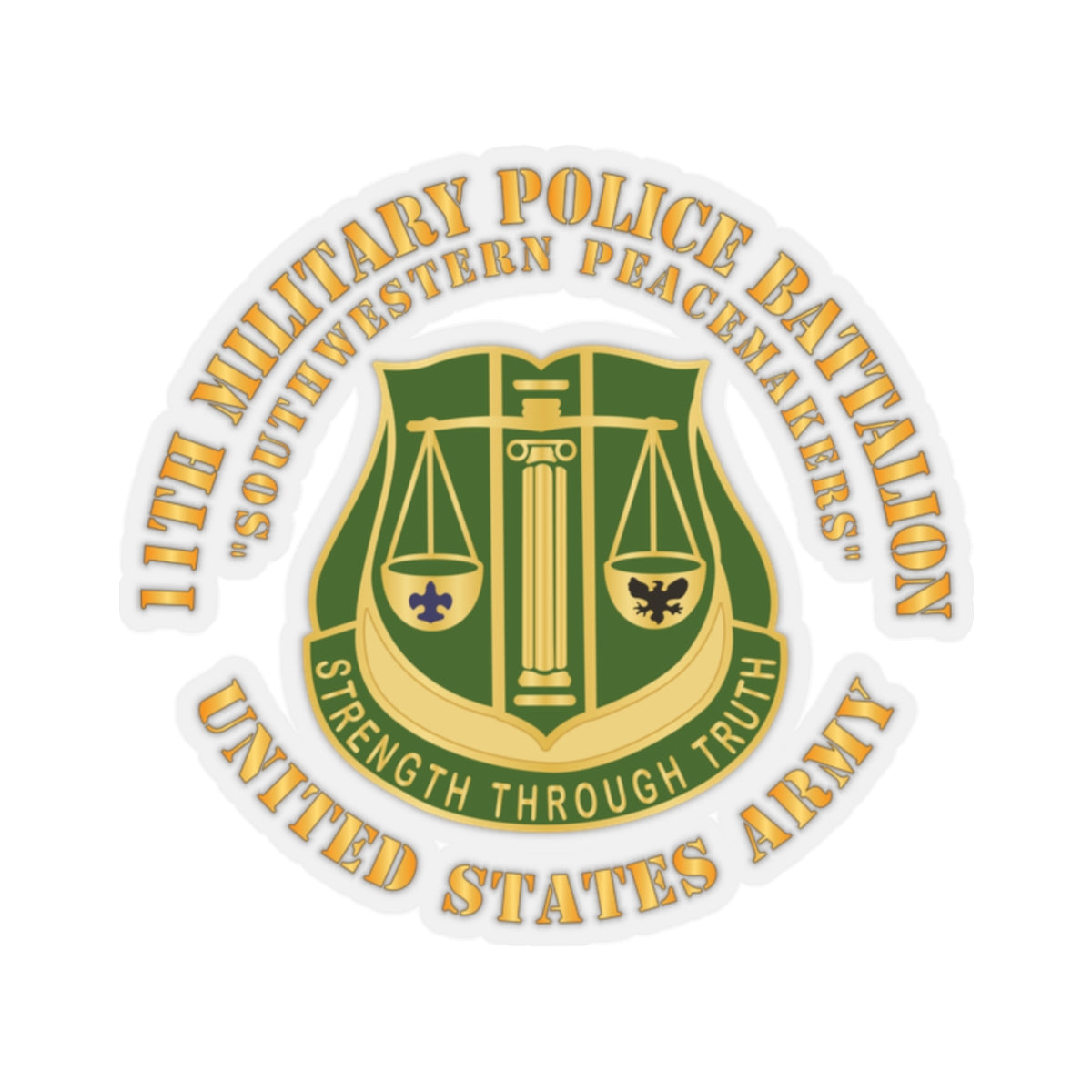 Kiss-Cut Stickers - Army - 11th Military Police Battalion X 300 – MIP ...