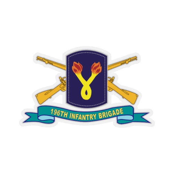 Kiss-Cut Stickers - Army - 196th Infantry Brigade w Br - SSI - Ribbon ...