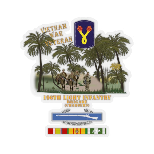 Kiss-Cut Stickers - Army - 196th Light Infantry Brigade - Vietnam Jung ...