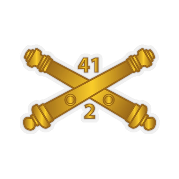 Kiss-Cut Stickers - Army - 2nd Bn 41st Artillery w Branch X 300 – MIP Brand Store