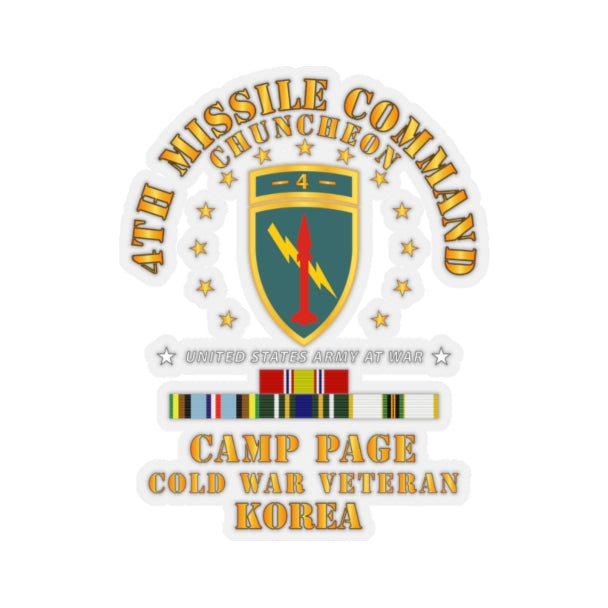 Kiss-Cut Stickers - Army - 4th Missile Command - Camp Page - Chuncheon ...