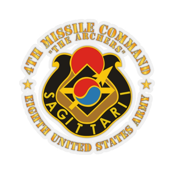 Kiss-Cut Stickers - Army - 4th Missile Command - The Archers - DUI X 3 ...