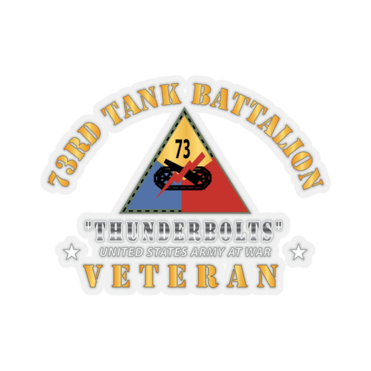 Kiss-Cut Stickers - Army - 73rd Tank Battaliont,Thunderbolts - Veteran ...
