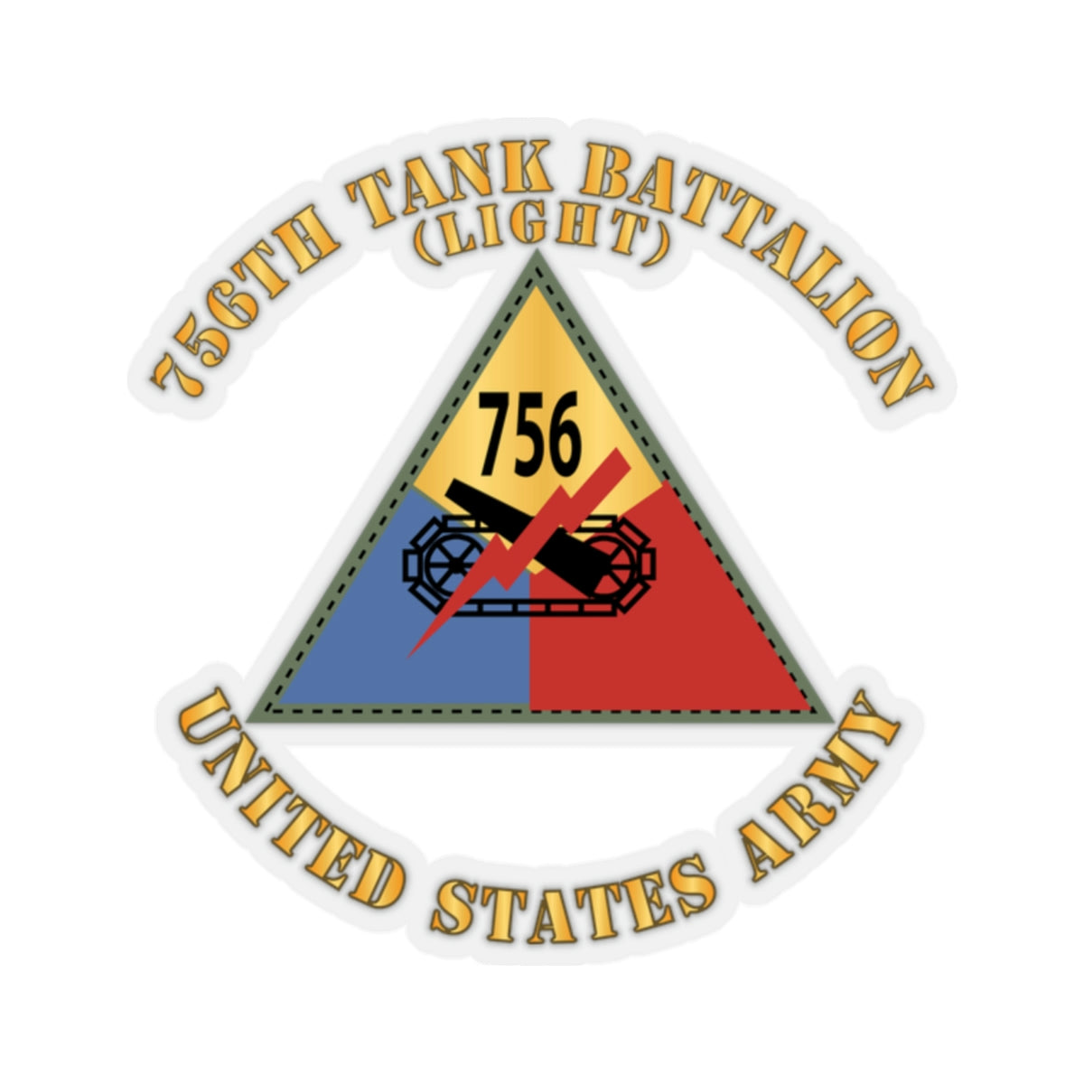 Kiss-Cut Stickers - Army - 756th Tank Battalion - Light X 300 – MIP ...