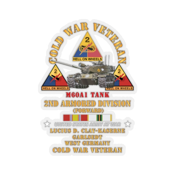 Kiss-Cut Stickers - Army - Cold War Vet - 2nd Armored Division - Luciu ...