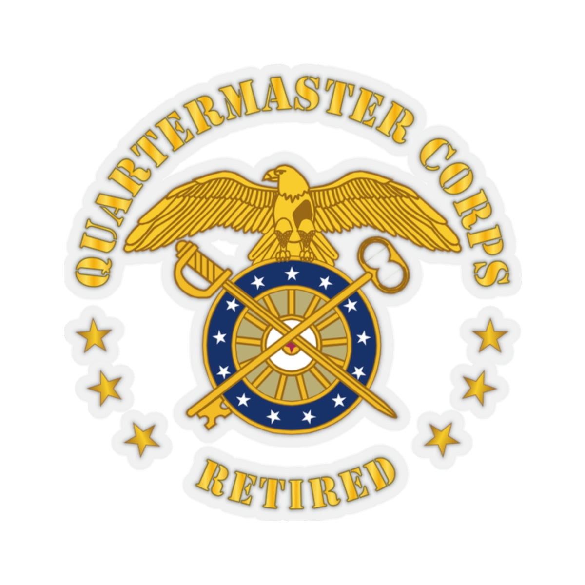 Kiss-Cut Stickers - Army - Quartermaster Corps Branch - Retired – MIP ...