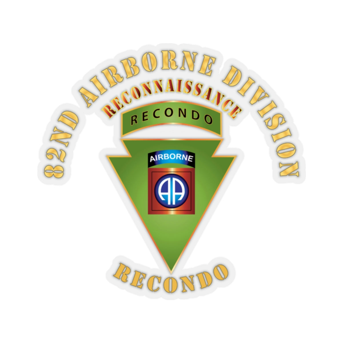 Kiss-Cut Stickers - Army - Recondo - 82nd Airborne Division wo DS X 30 ...
