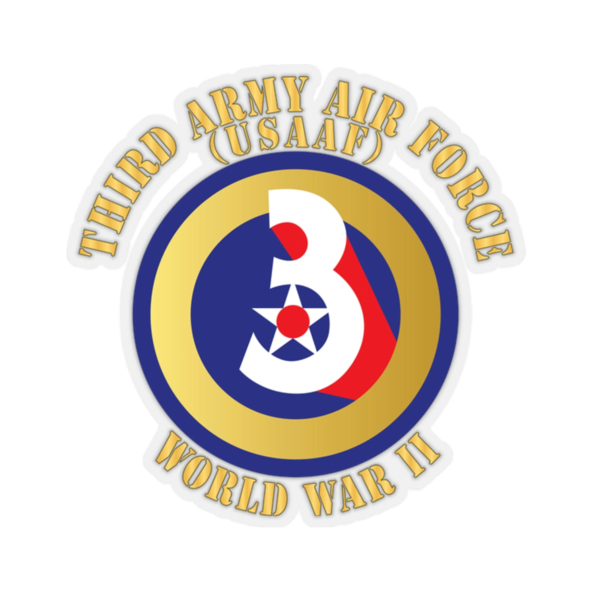 Kiss-Cut Stickers - SSI - AAF - 3rd Army Air Force - WWII - USAAF x 30 ...