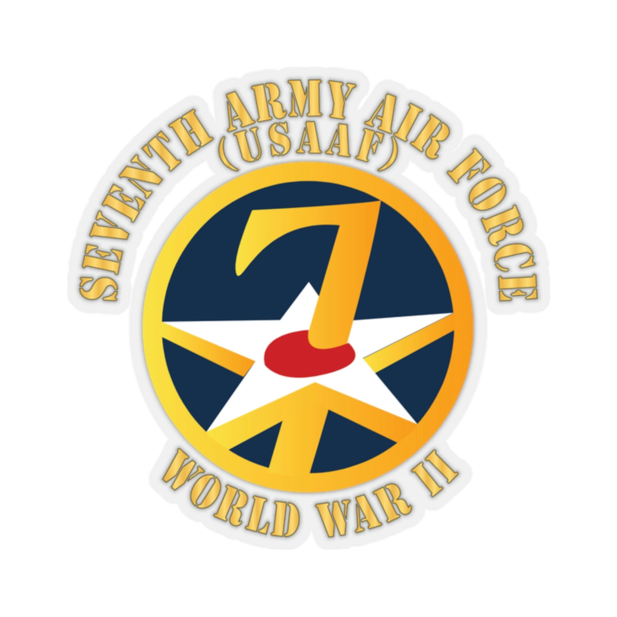 Kiss-Cut Stickers - SSI - AAF - 7th Air Force - WWII - USAAF x 300 ...