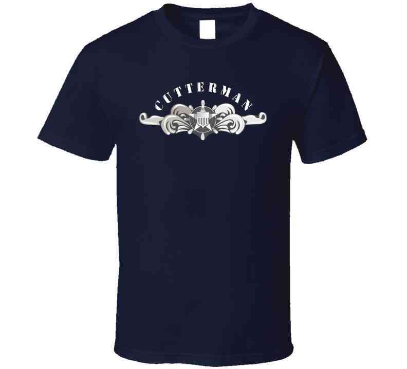 Uscg - Cutterman Badge - Enlisted - Silver W Top Txt T Shirt – MIP ...