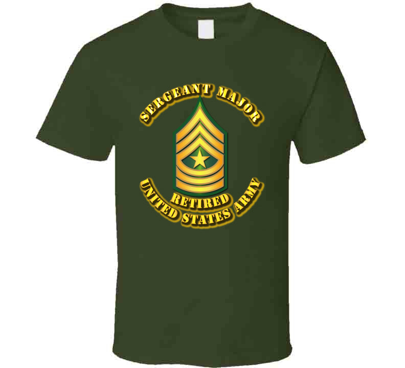 Sergeant Major E9 Retired T-Shirt | Army Senior NCO Heritage Apparel ...