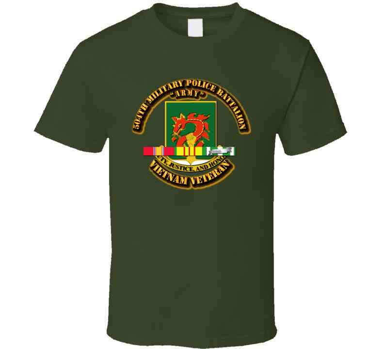 504th Military Police Battalion DUI T-Shirt - Army MP Premium Apparel ...