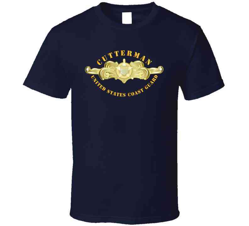 Uscg - Cutterman Badge - Officer - Gold T Shirt – MIP Brand Store