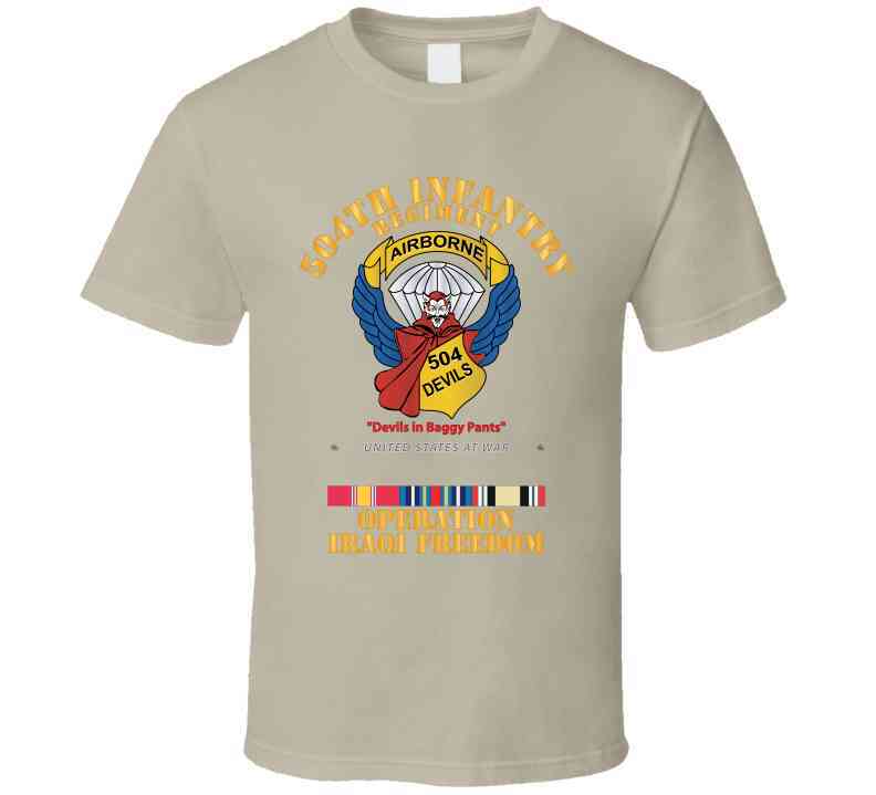 Army - 504th Infantry Regiment - Devils - Oif X 300 V1 Classic T Shirt ...